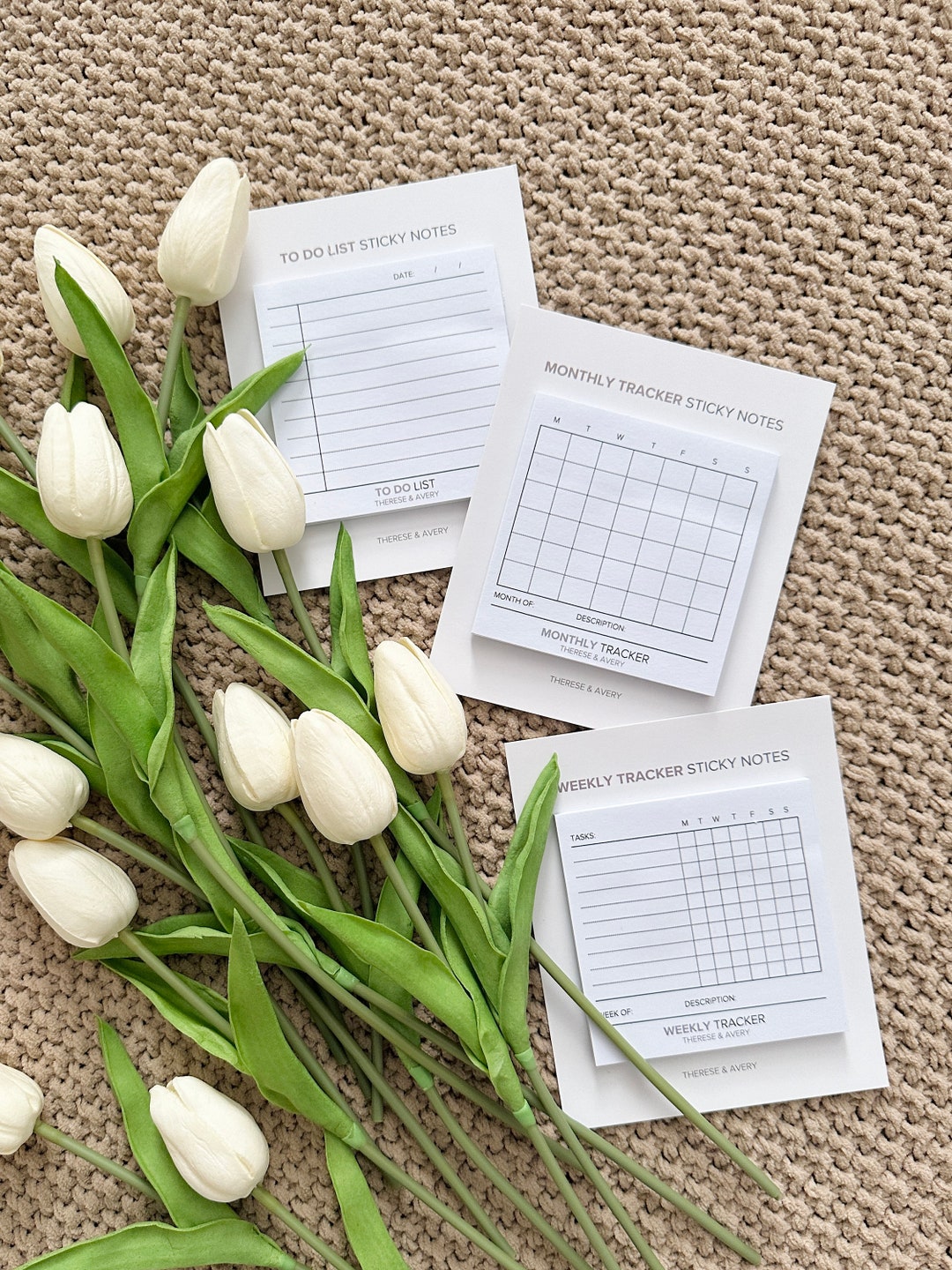 Square Tracker Sticky Notes: To-do, Weekly, Monthly (3.5 X 3.5 In) - Etsy