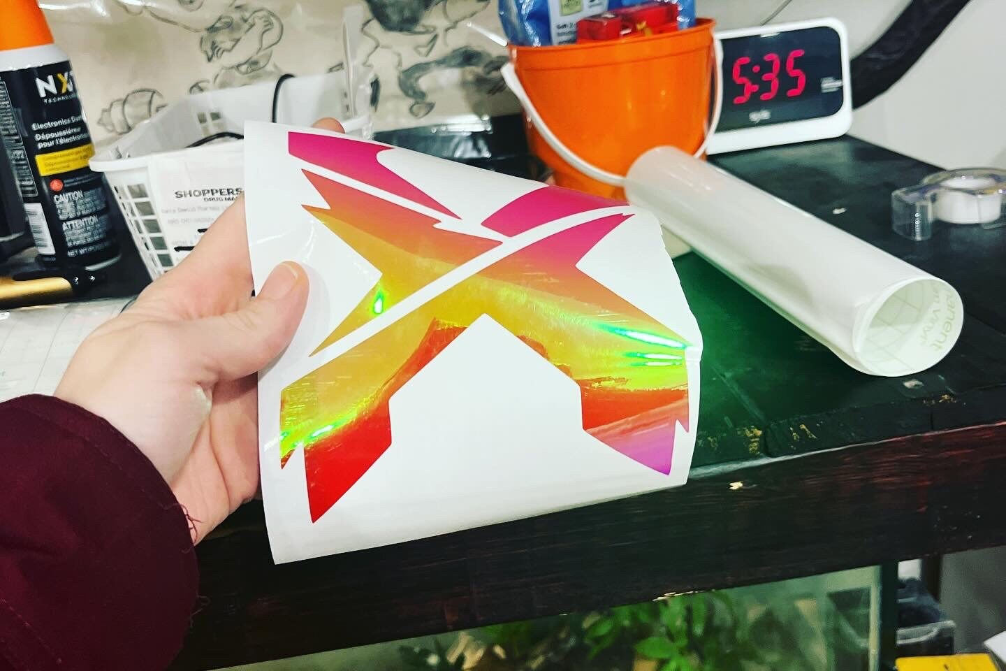 Excision Pink Holographic Vinyl Sticker. - Etsy