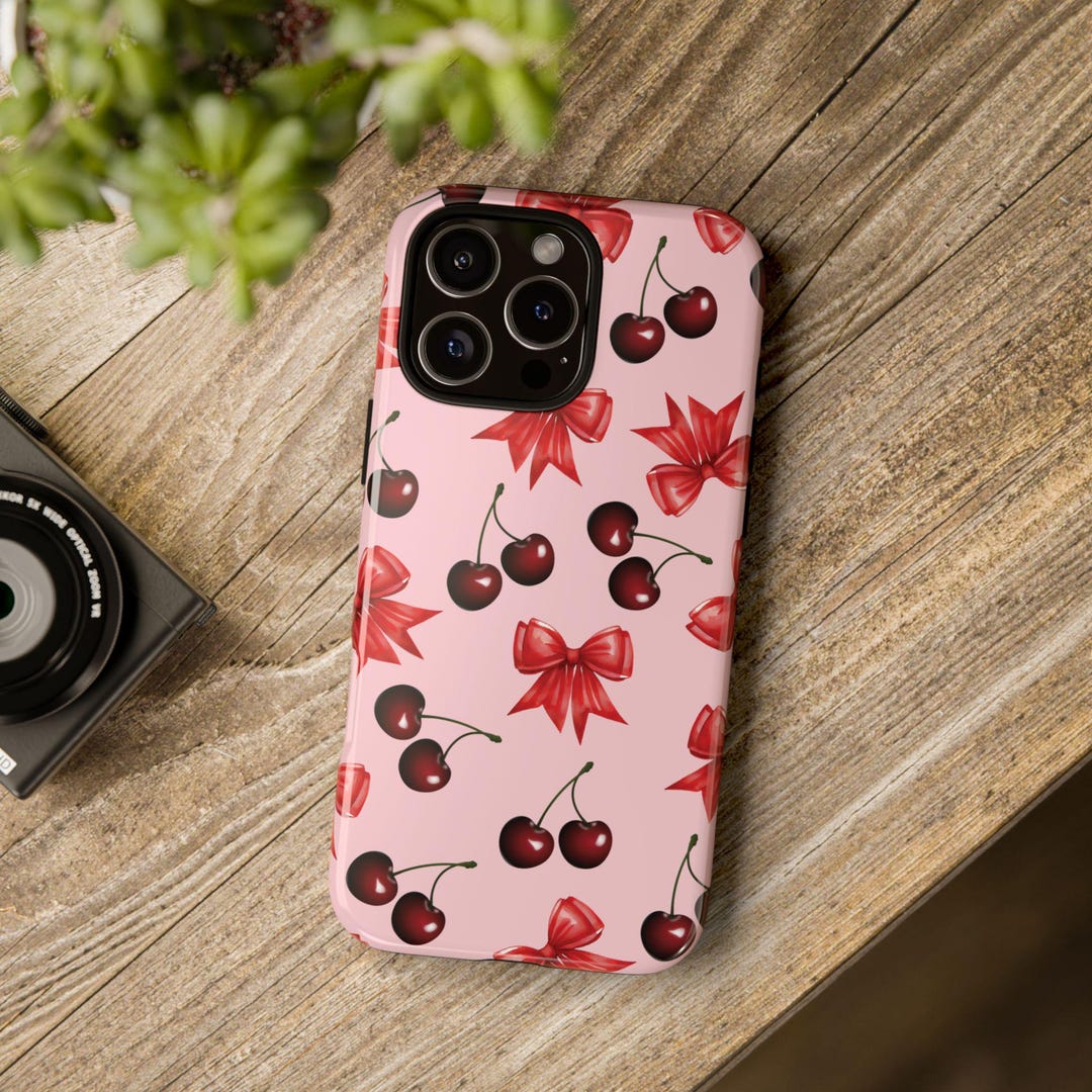 Cherry Blossom Case, Red Bow iPhone Cases, Cute Cherry Case, Cherries ...