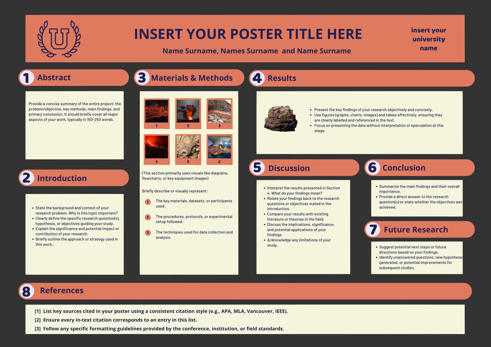 Easy Edit Scientific Poster Template | Pro Design for Powerpoint and ...