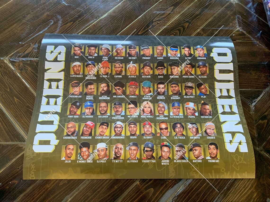 Queens Rap Legends Poster: Hip Hop Music Art Print (18x24 - Etsy