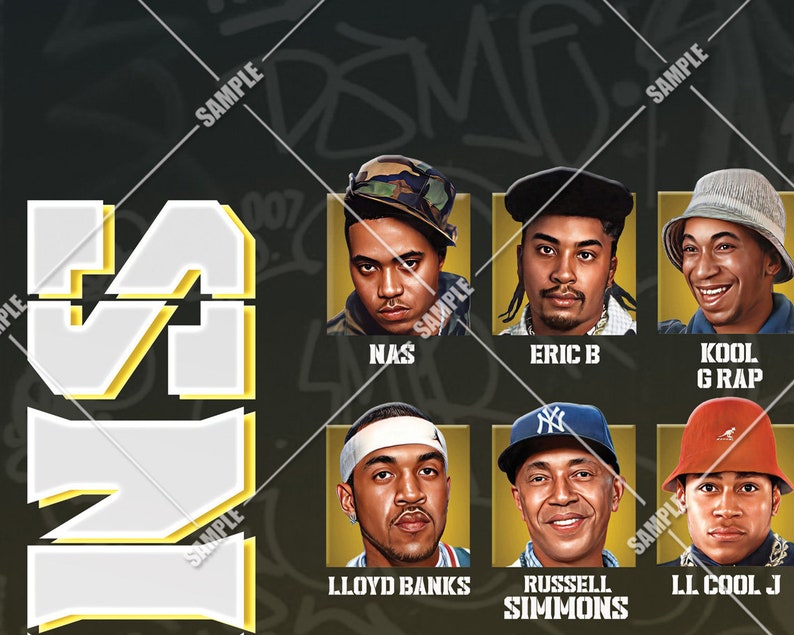 Queens Rap Legends Poster: Hip Hop Music Art Print (18x24 - Etsy