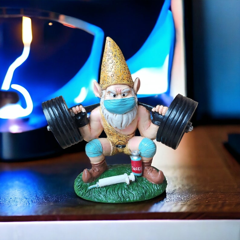 Gym Gnome, Bodybuilder Gnome, Bodybuilding Gnome, Strong Gnome, Gnome Lifting Weights, Funny ...