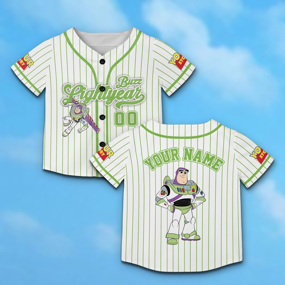 Personalized Buzz Lightyear Baseball Jersey Toy Story Shirt, Cartoon ...