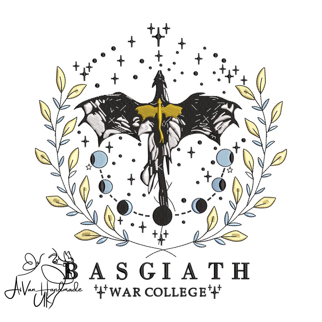 Fourth Wing Machine Embroidery, Riders Quadrant Basgiath War College ...