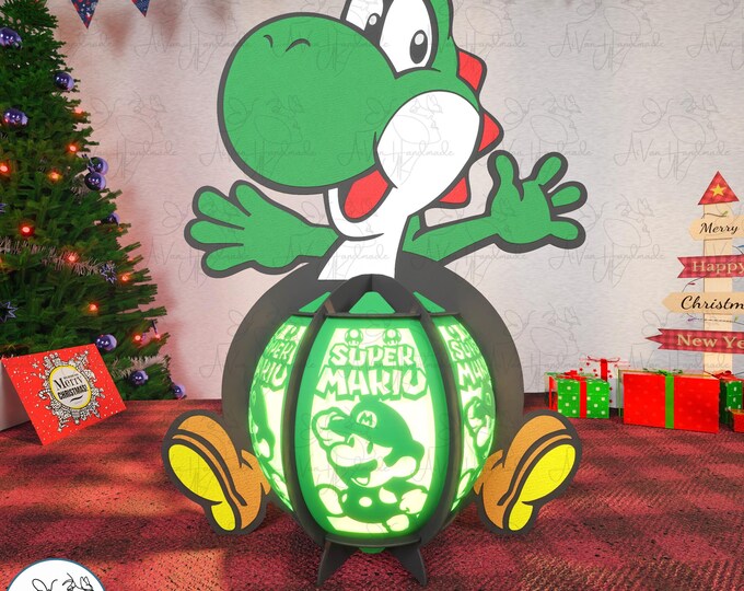 Video Game Lantern Paper Cut File Svg, Video Game Character Lantern Svg ...