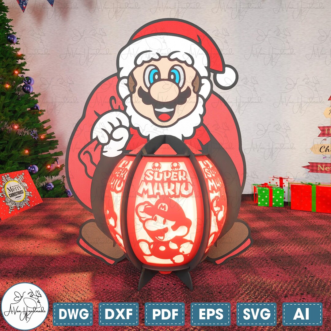 Lantern Christmas Lamp Cut File Svg, Christmas Video Game Lantern ...