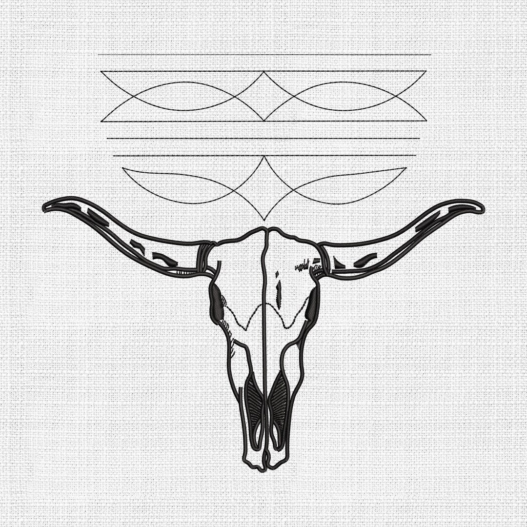 Bootstitch Cow Western Embroidery Designs Western Embroidery Pattern ...