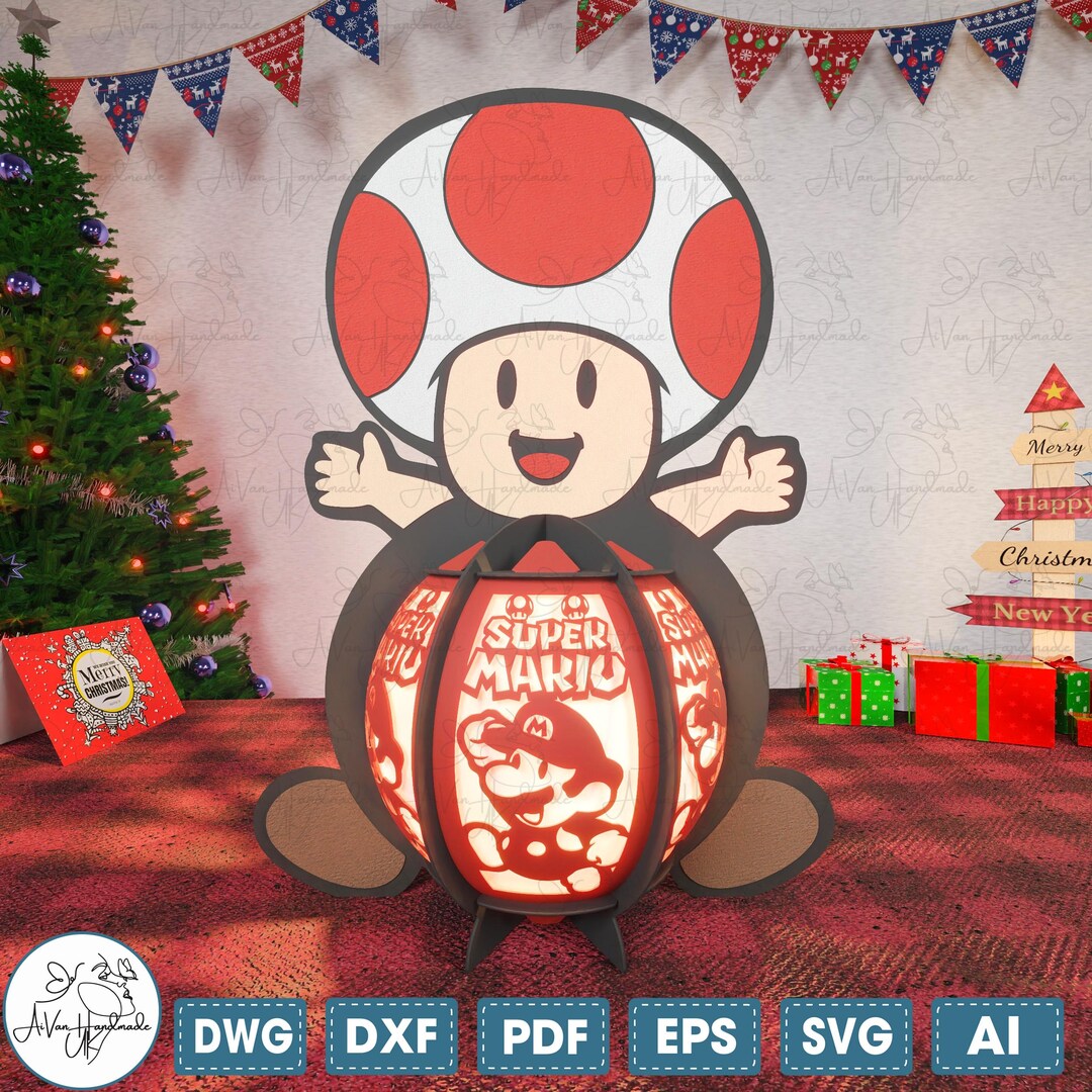 Video Game Lantern Paper Cut File Svg, Video Game Character Lantern Svg ...