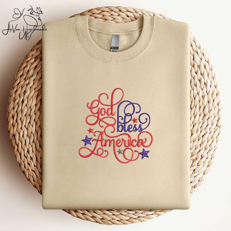 God Bless America Machine Embroidery, Coquette Fourth of July ...