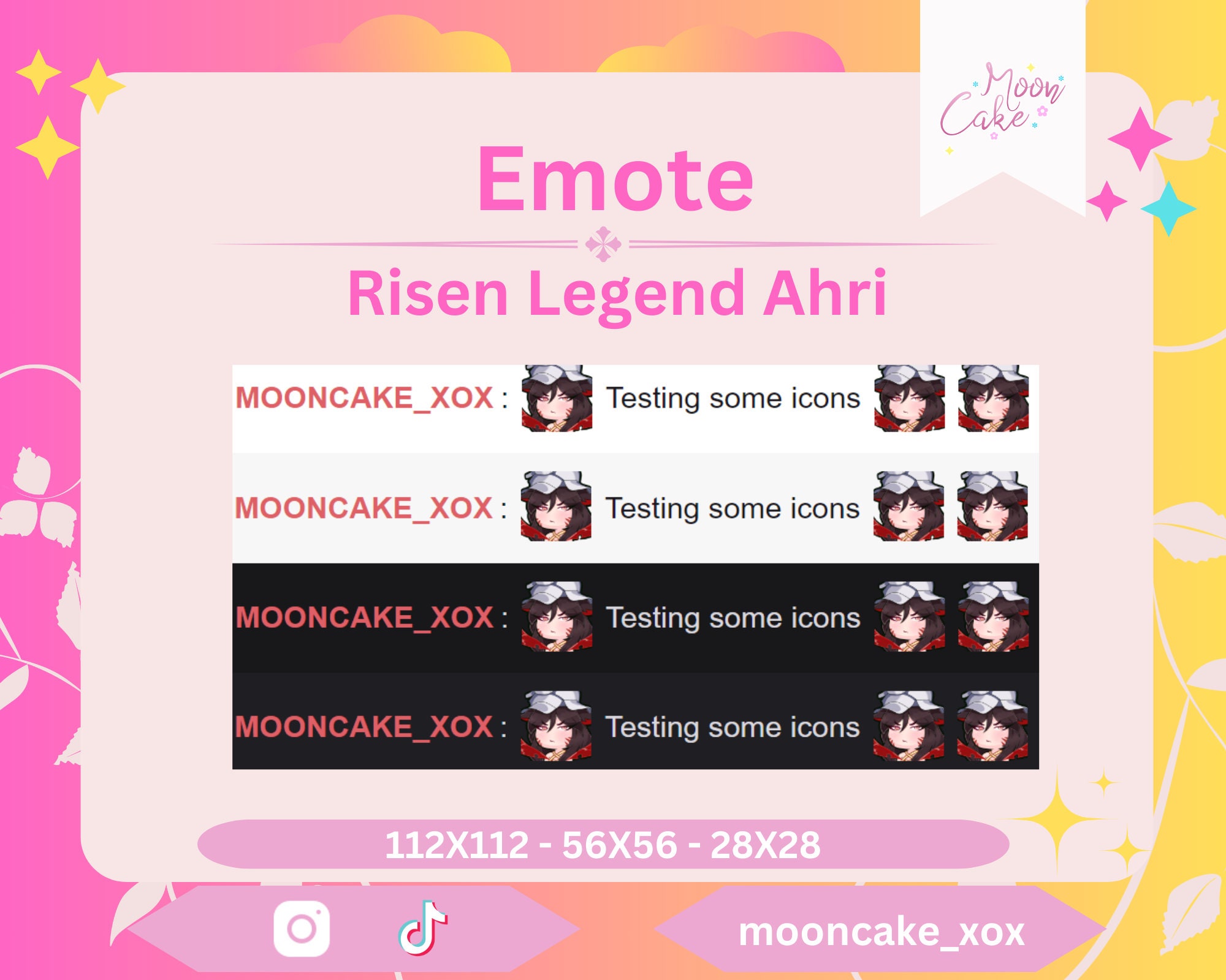 Cute Chibi Risen Legend Ahri L Emotes for Streaming: Twitch, Discord ...