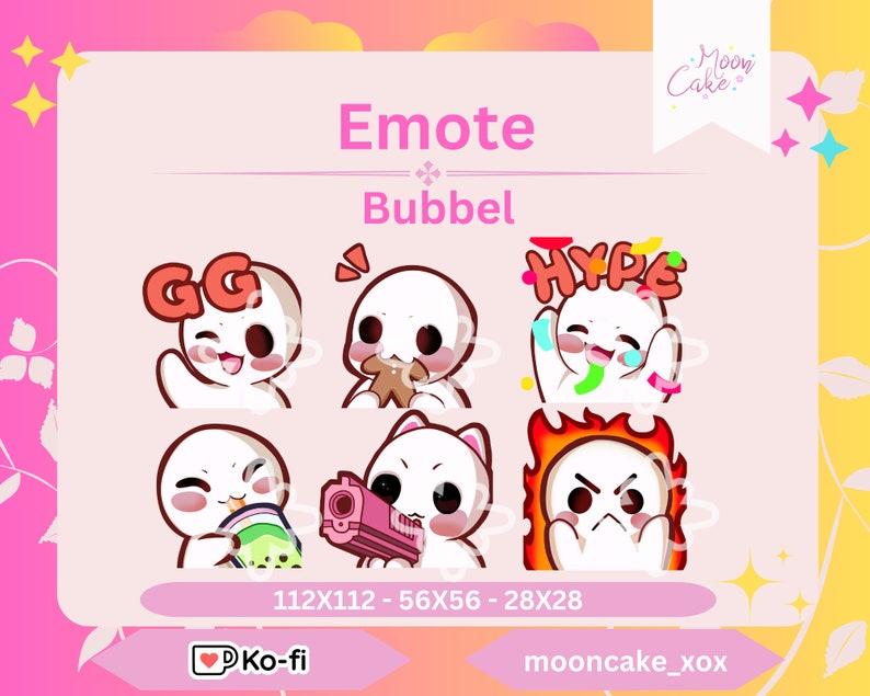 Cute Chibi Bubbel for Streaming: Twitch, Discord, Youtube| Cute Emote ...