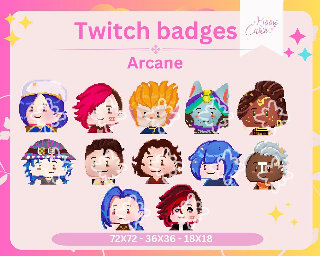 Cute Arcane Sub/bit Badges - Twitch, Youtube, Discord + Poro - Etsy