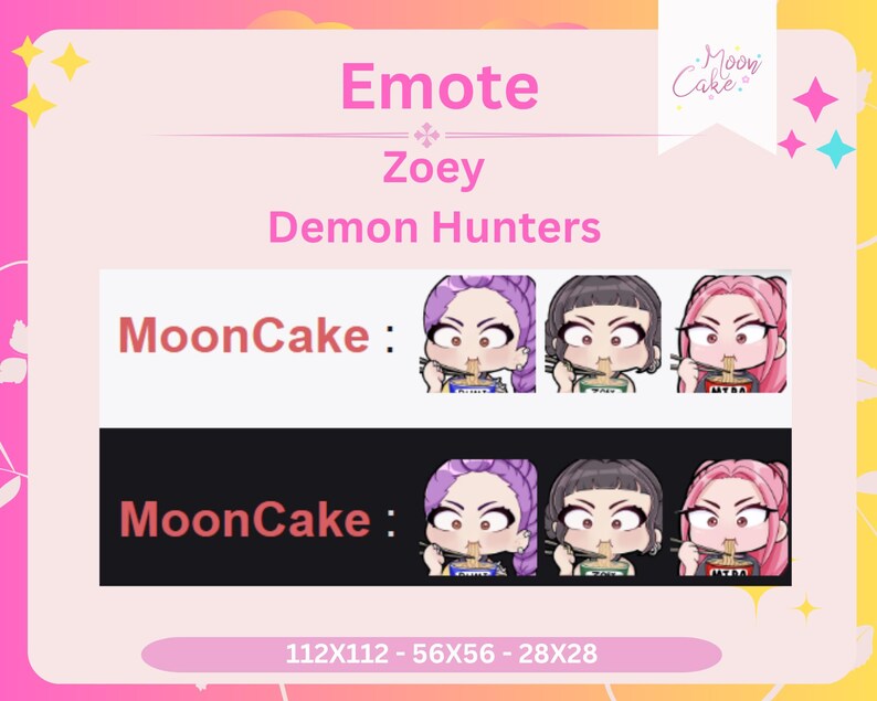 Kpop Demon Hunters Chibi Emote: Twitch/discord Stream Emotes (digital ...