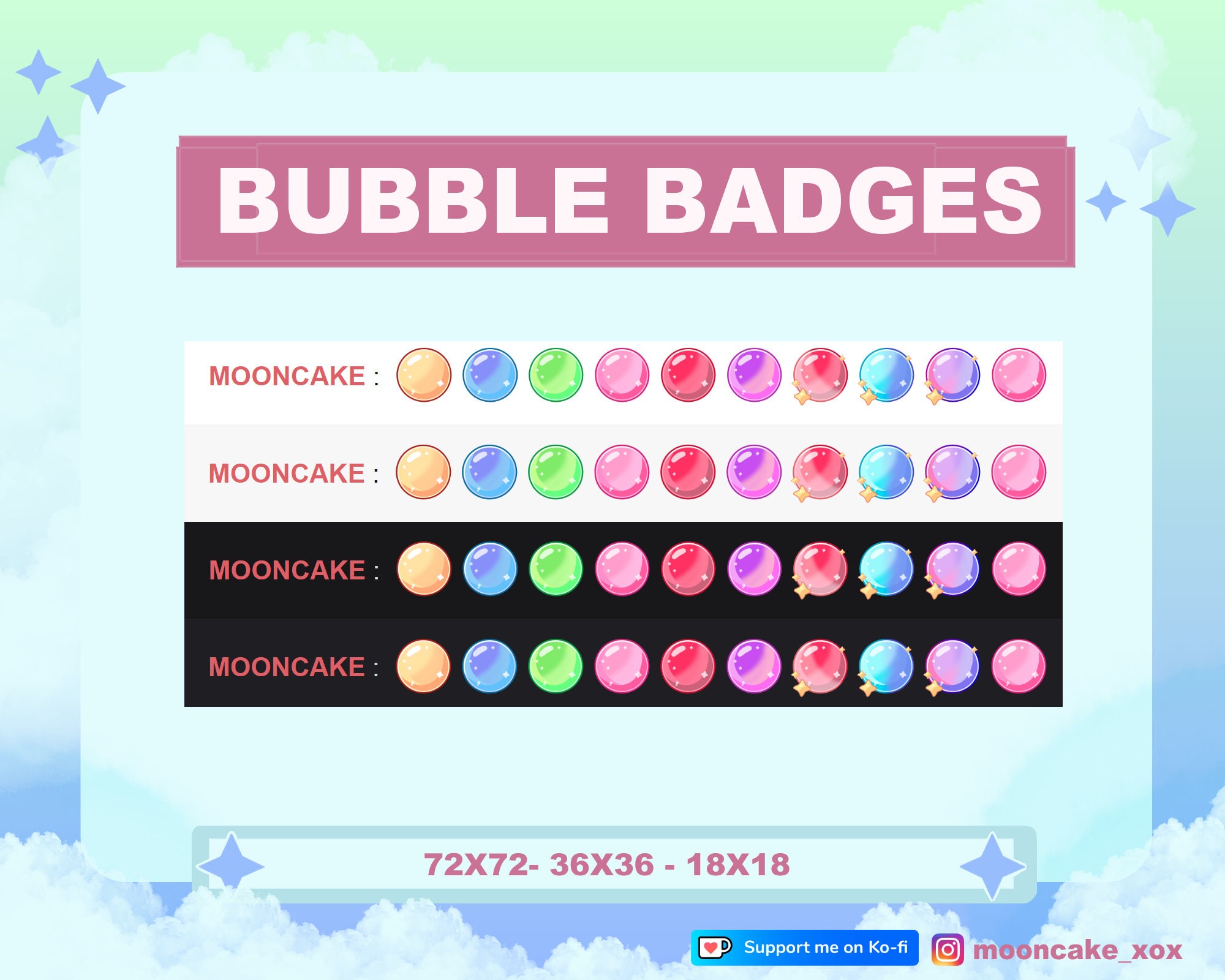 Cute Bubble Sub Badges for Twitch - Youtube - Discord | Bit Badges ...