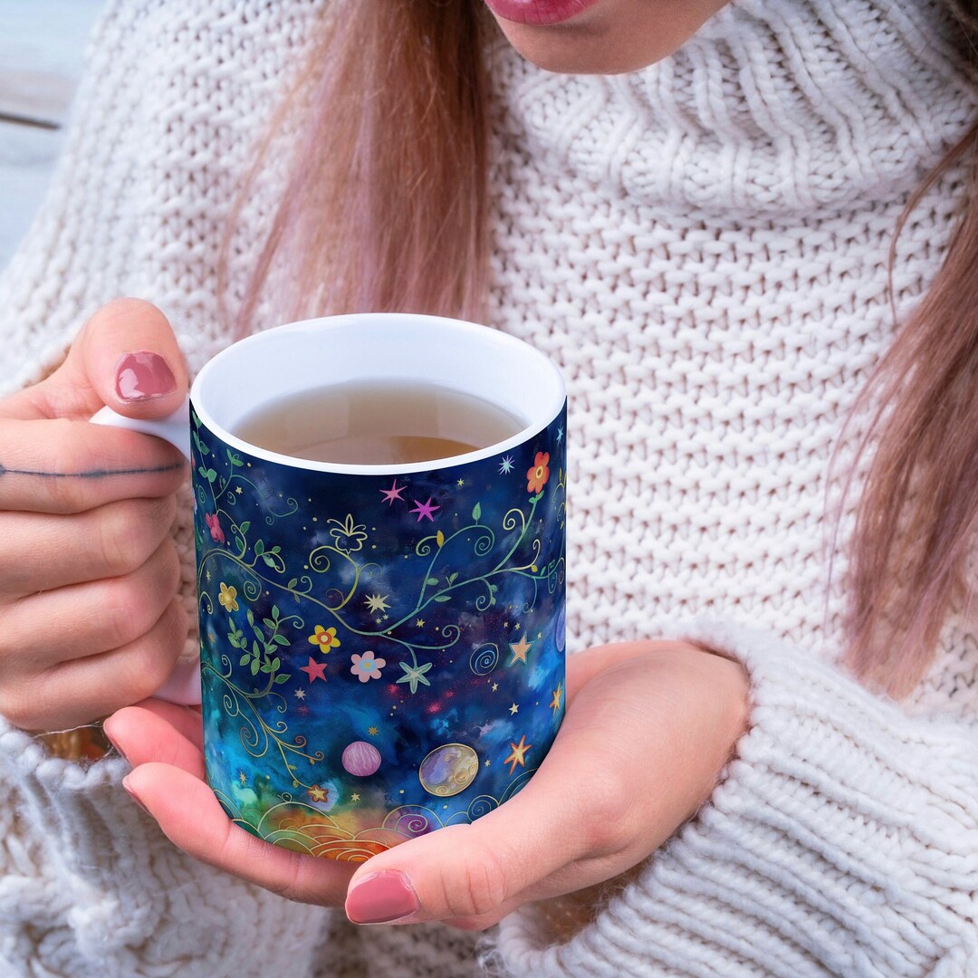 Celestial Garden, Tranquil, Cosmic, Coffee Cup, Tea Cup, Gift for Her ...