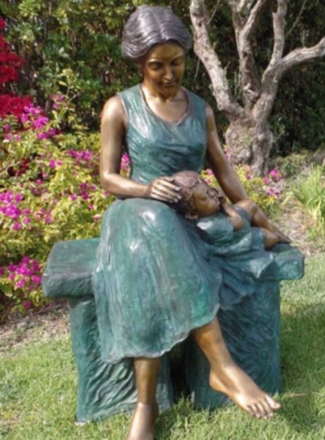 Bronze Mother and Daughter Sculpture - Etsy