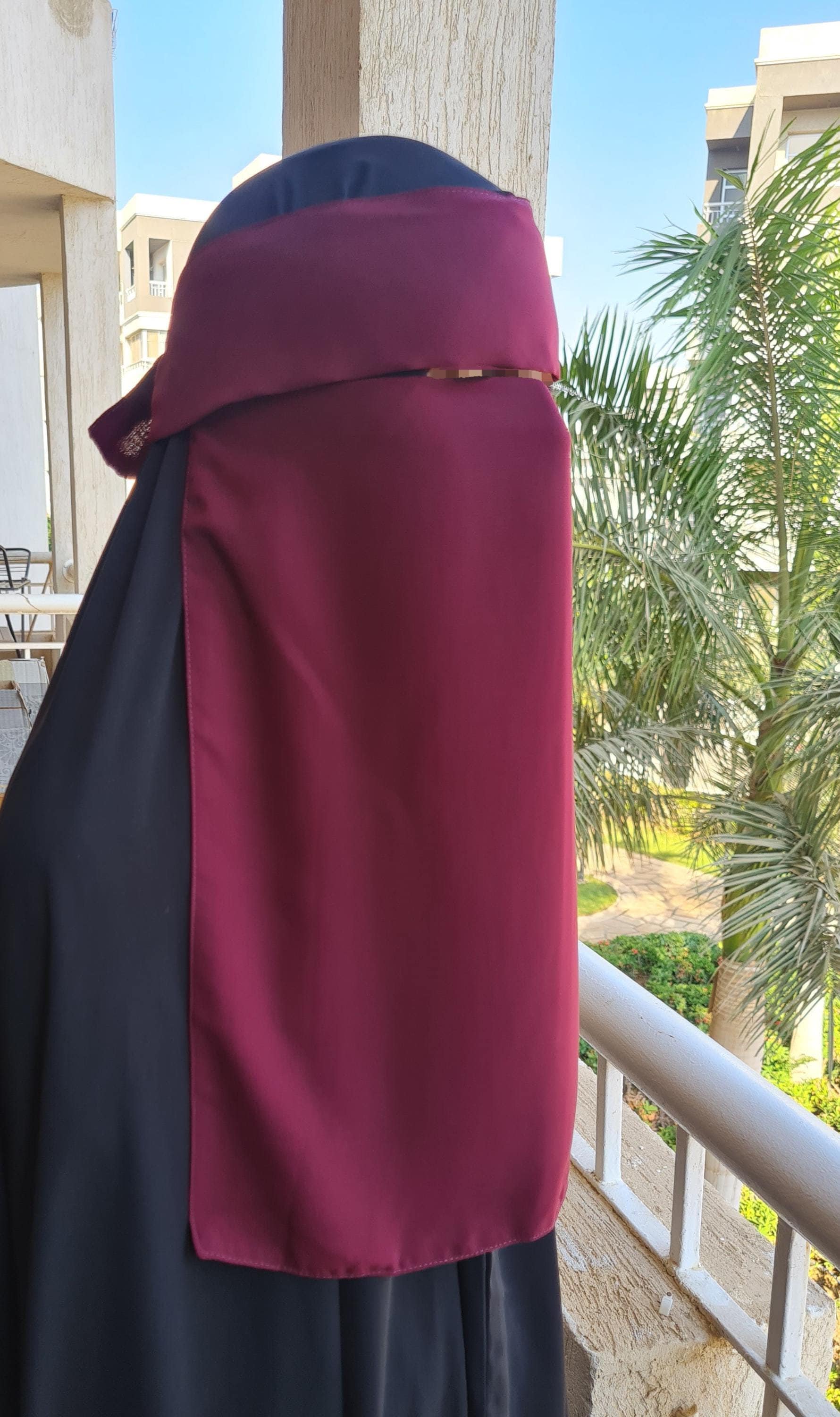 One Layer Niqab With Elastic and a Flap, Premium Quality, Modesty ...