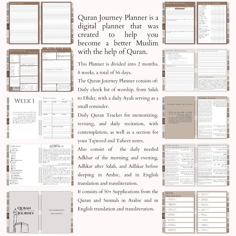 Quran Journey Planner | Quran Journal | Digital Muslim Planner ...