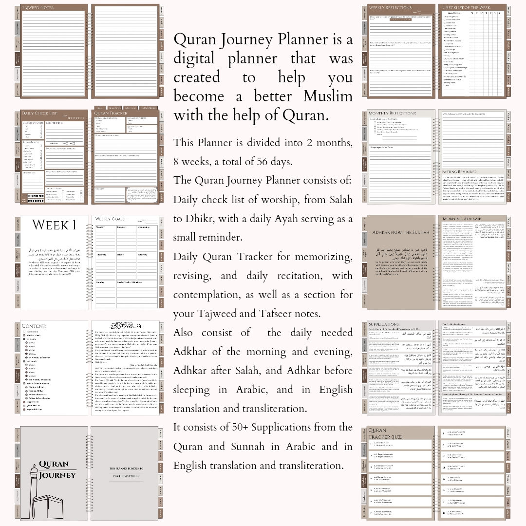 Quran Journey Planner | Quran Journal | Digital Muslim Planner ...