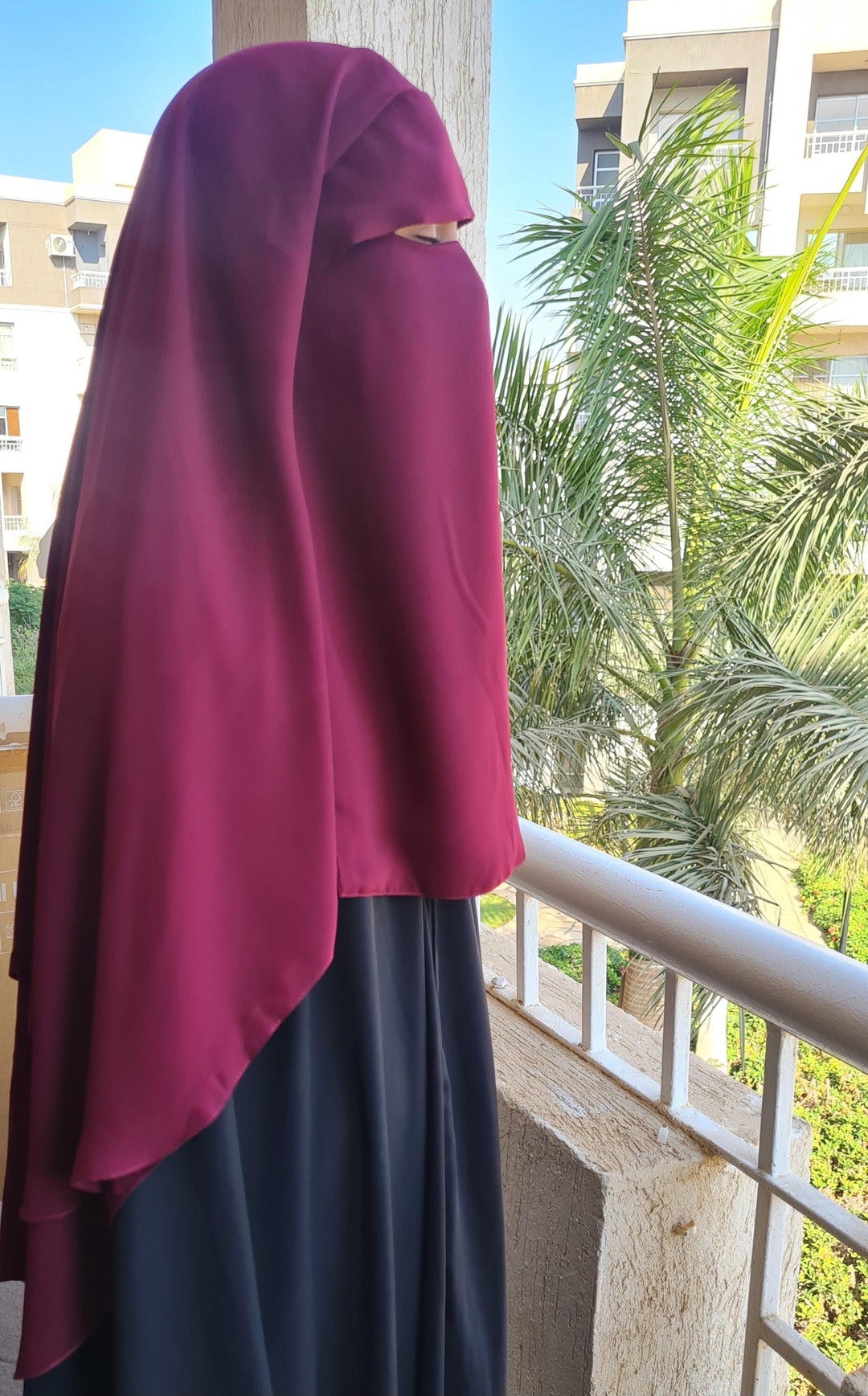 Royal Three Layers Niqab, 3 Layers Niqab With Elastic and a Flap ...