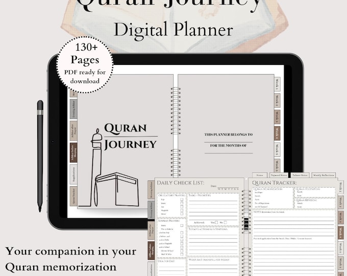 Muslim Life Journal Notion Template, Quran Journal Muslim Notion ...