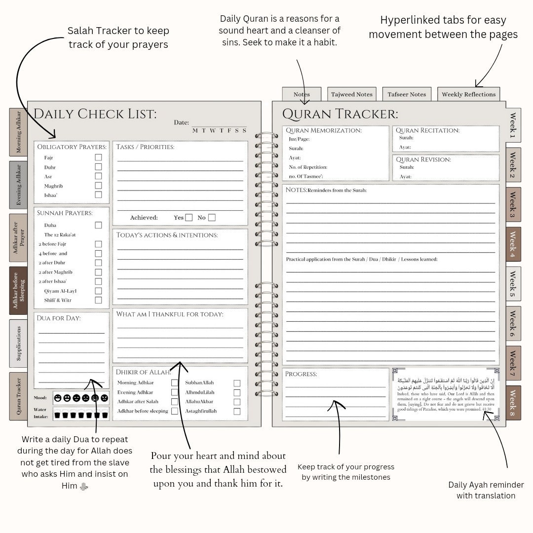 Quran Journey Planner | Quran Journal | Digital Muslim Planner ...