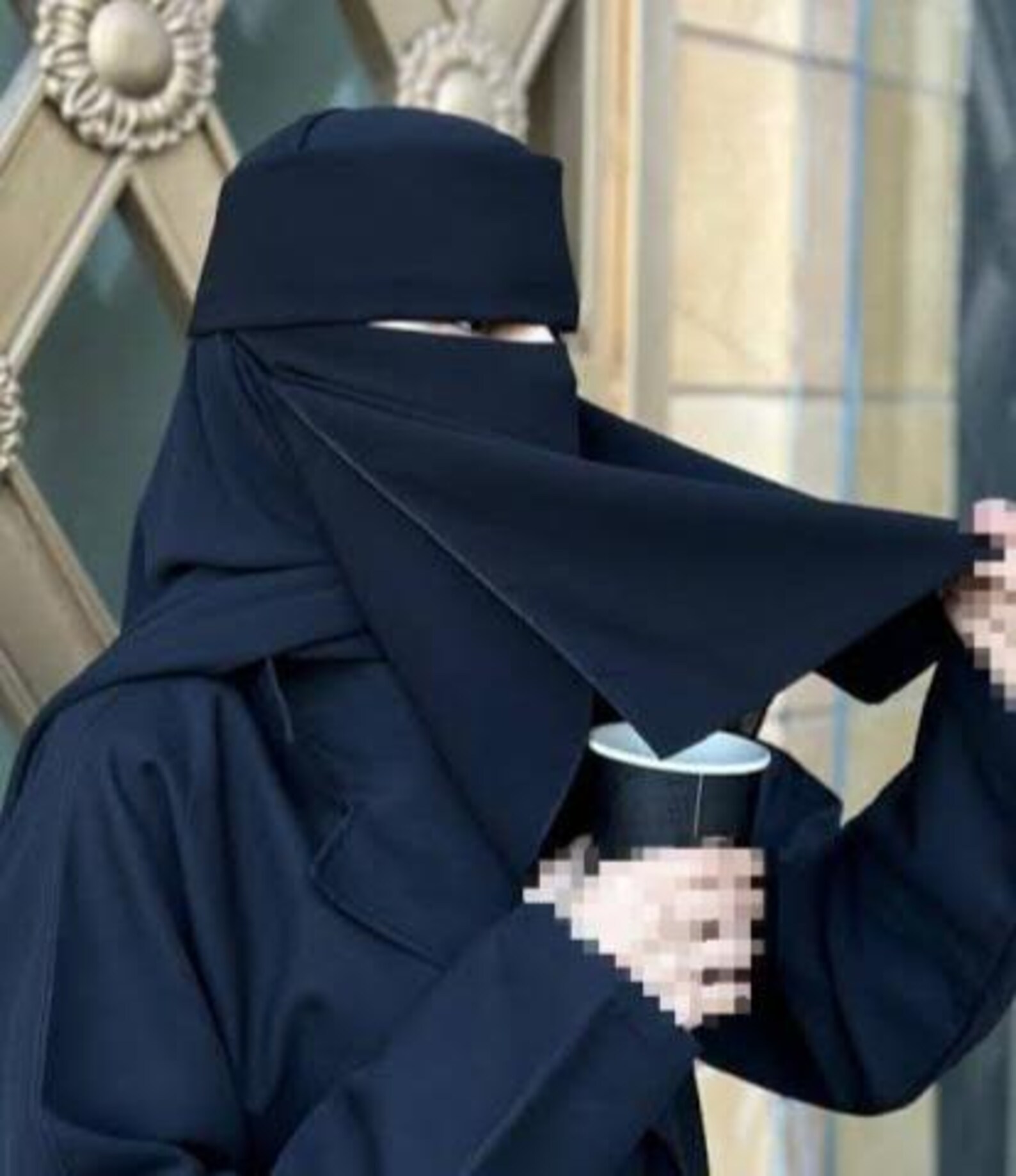 Food Niqab With Elastic and a Flap, Niqab Made for Eating , One Layer ...