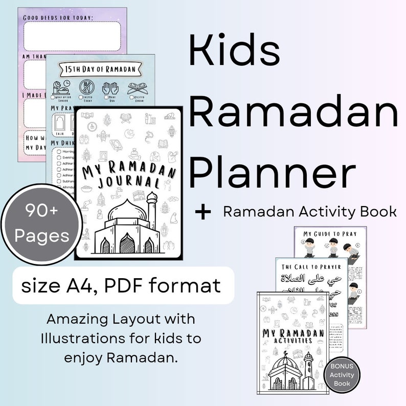 Ramadan Journal for Kids | Kids Ramadan Planner | Kids Activity Book ...