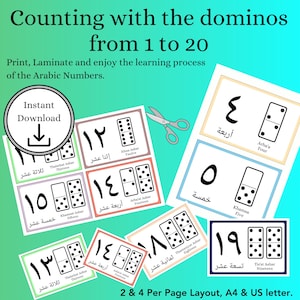 Arabic Numbers, الأرقام العربيه, the Arabic Number Flashcards, Counting ...