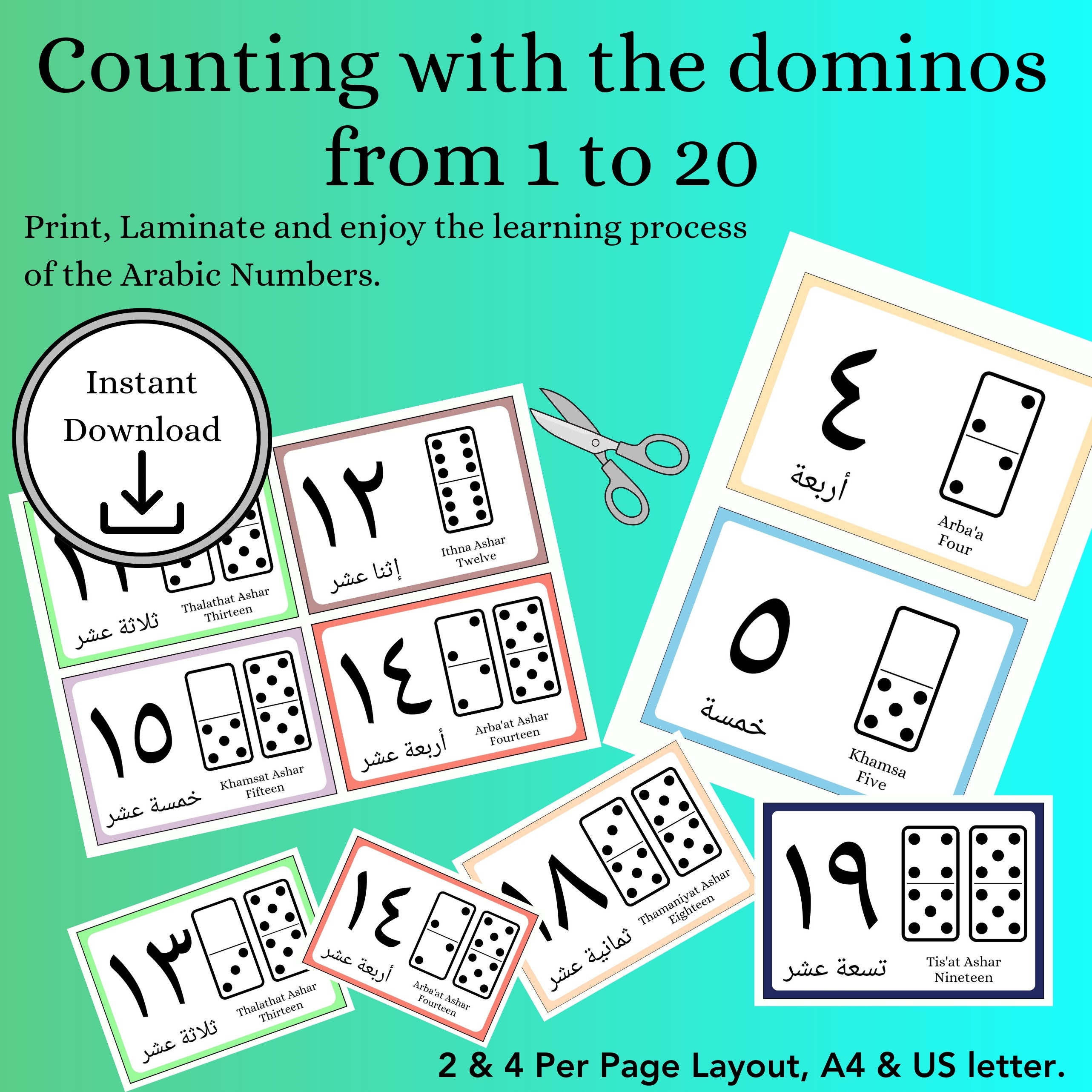 Arabic Numbers, الأرقام العربيه, the Arabic Number Flashcards, Counting ...