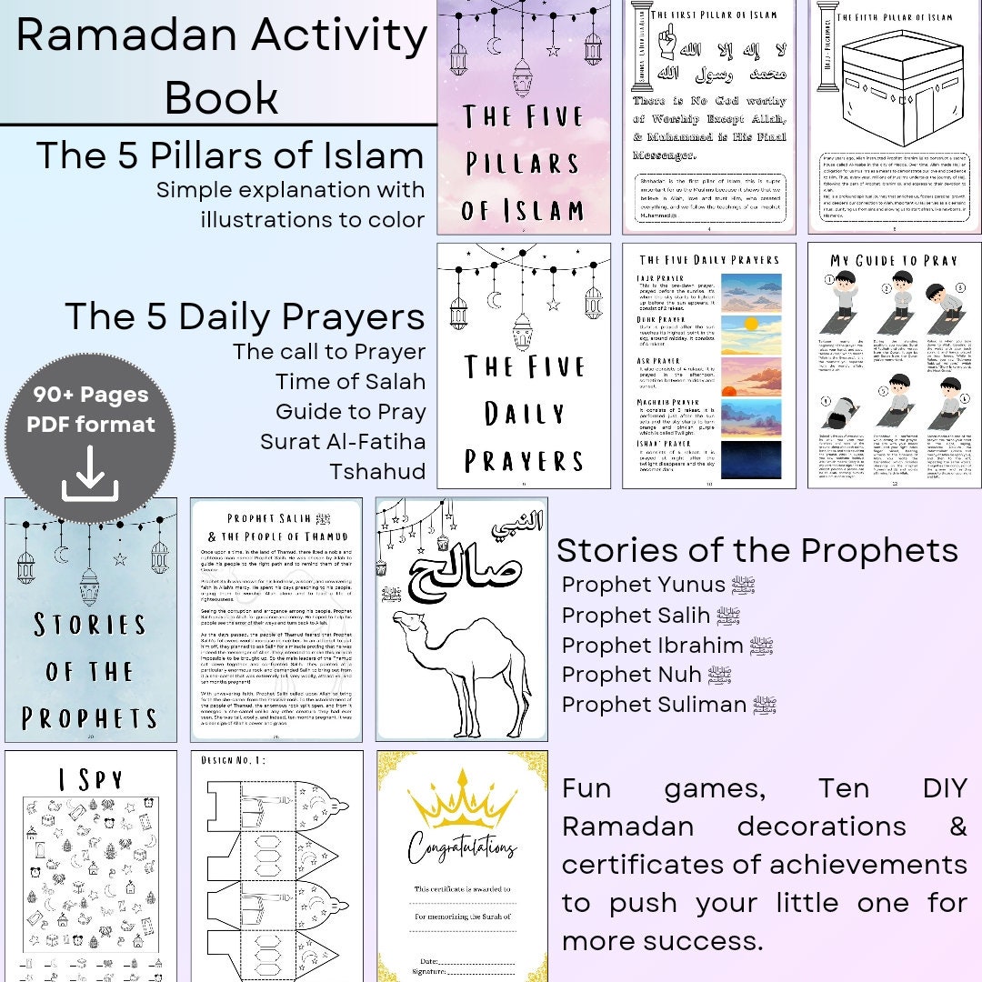 Ramadan Journal for Kids | Kids Ramadan Planner | Kids Activity Book ...