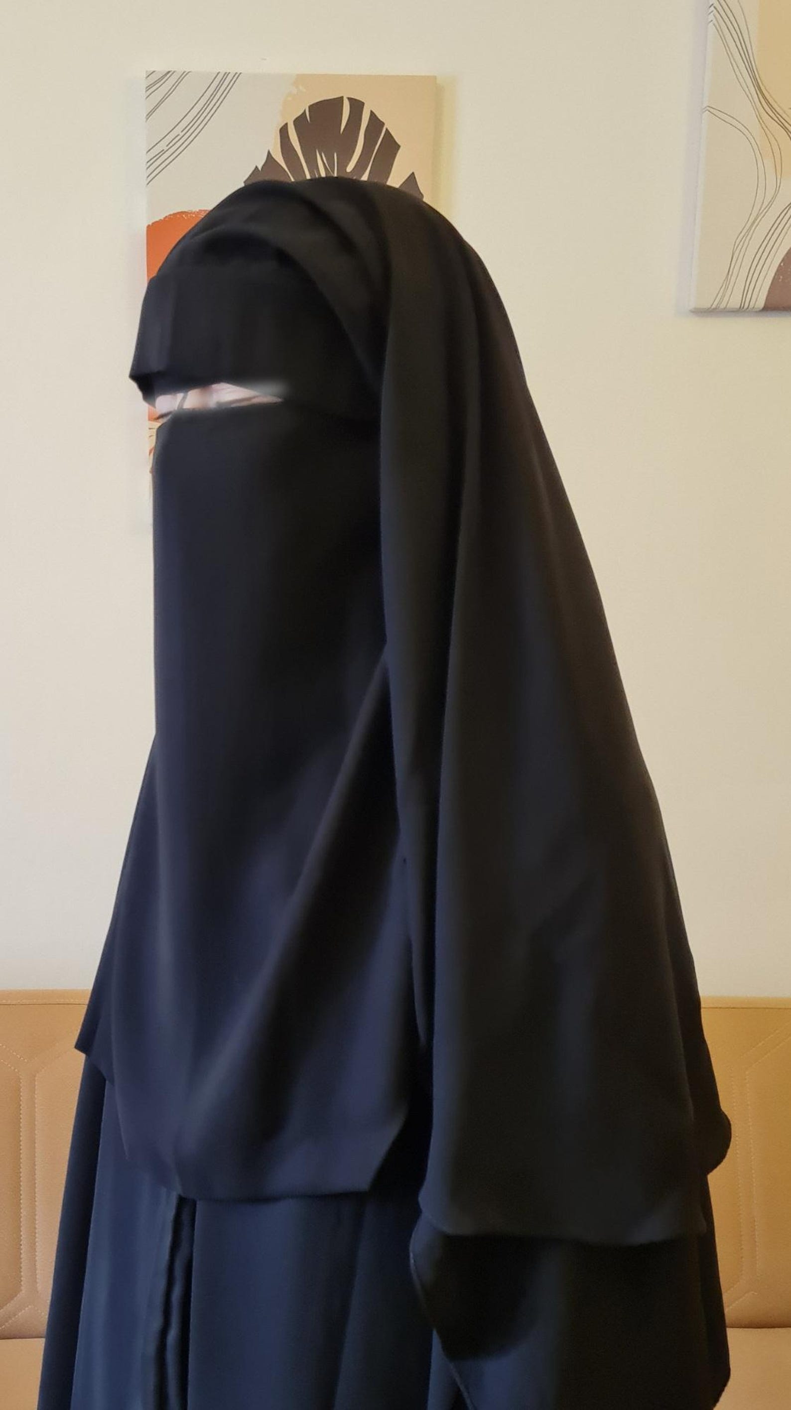 Three Layers Niqab, 3 Layers Niqab With a Flap, No Flap, With String ...