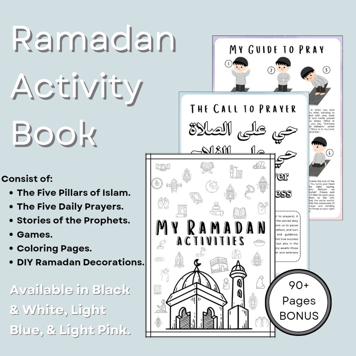 Ramadan Journal for Kids | Kids Ramadan Planner | Kids Activity Book ...