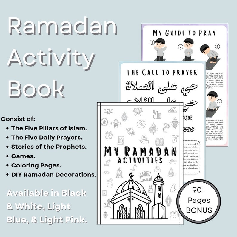 Ramadan Journal for Kids | Kids Ramadan Planner | Kids Activity Book ...