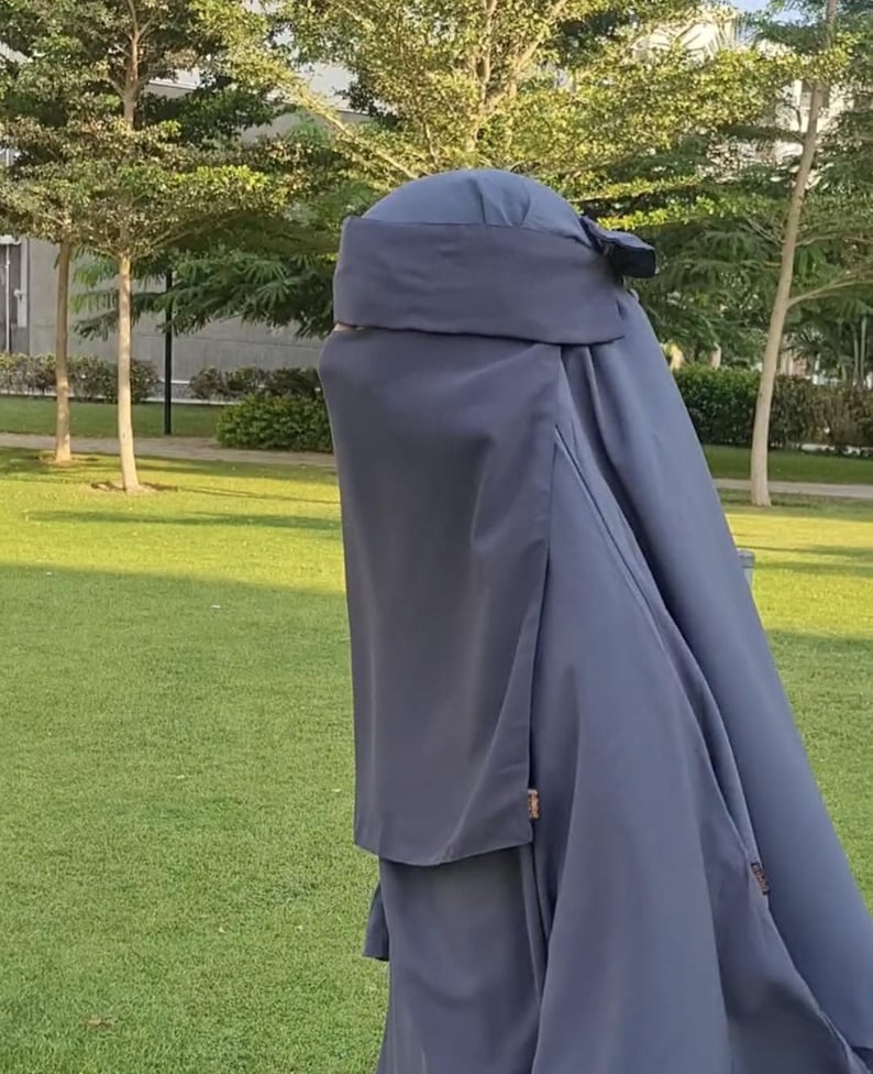 One Layer Niqab With Elastic and a Flap, Premium Quality, Modesty ...