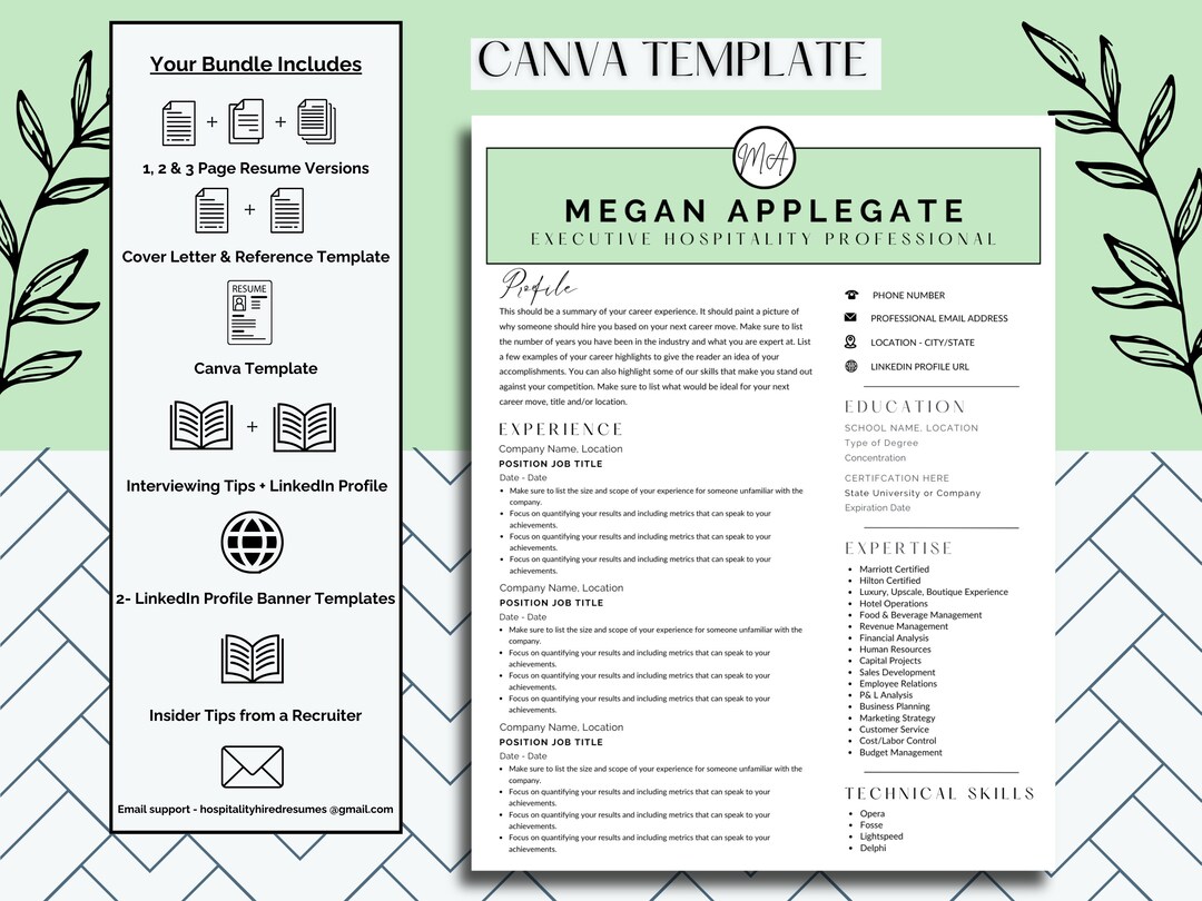 Premium Executive Resumes; Unique, Modern CV Templates - Etsy