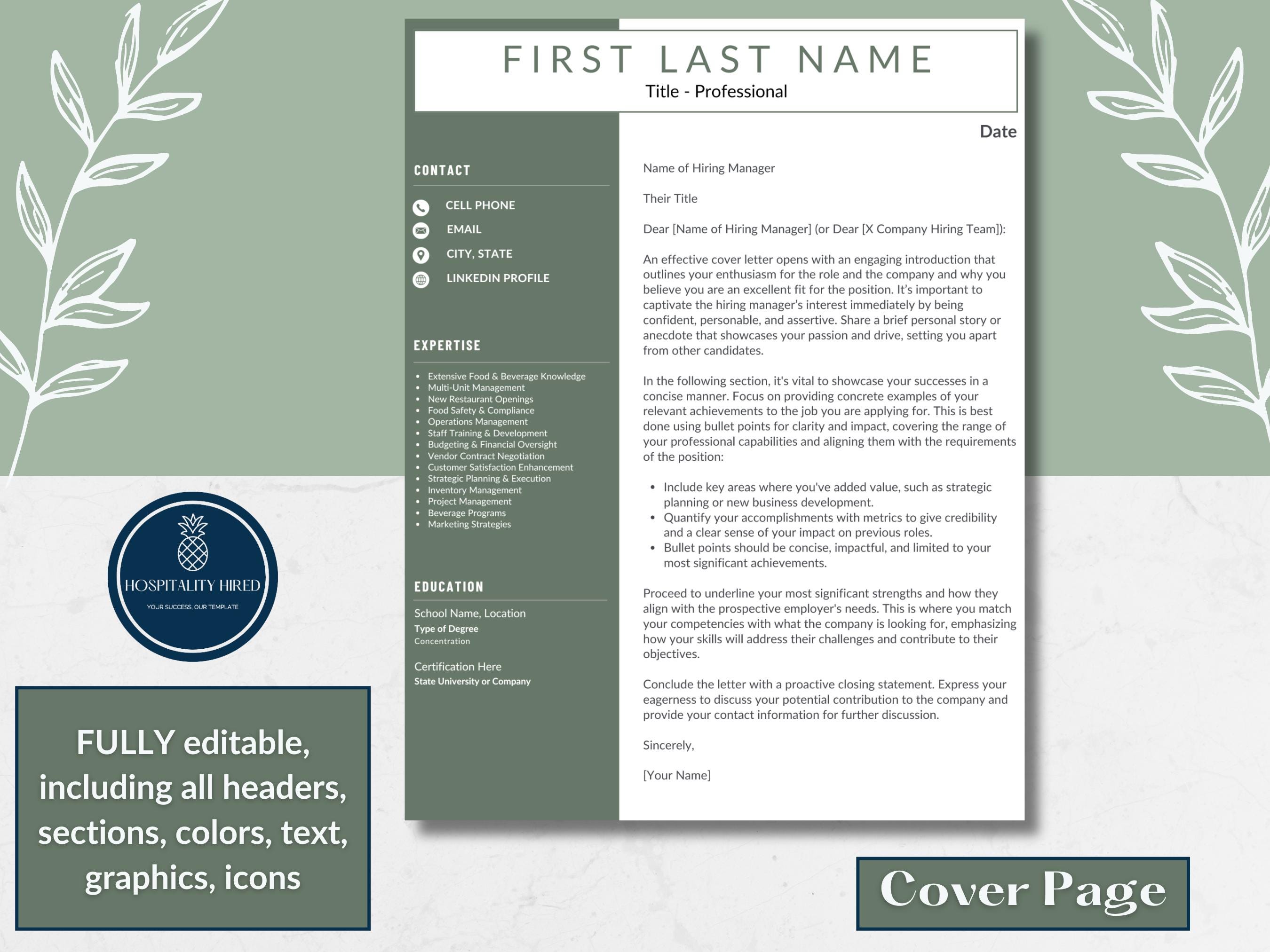 ATS Friendly Canva Resume Template, ATS Compatible Resume Template ...