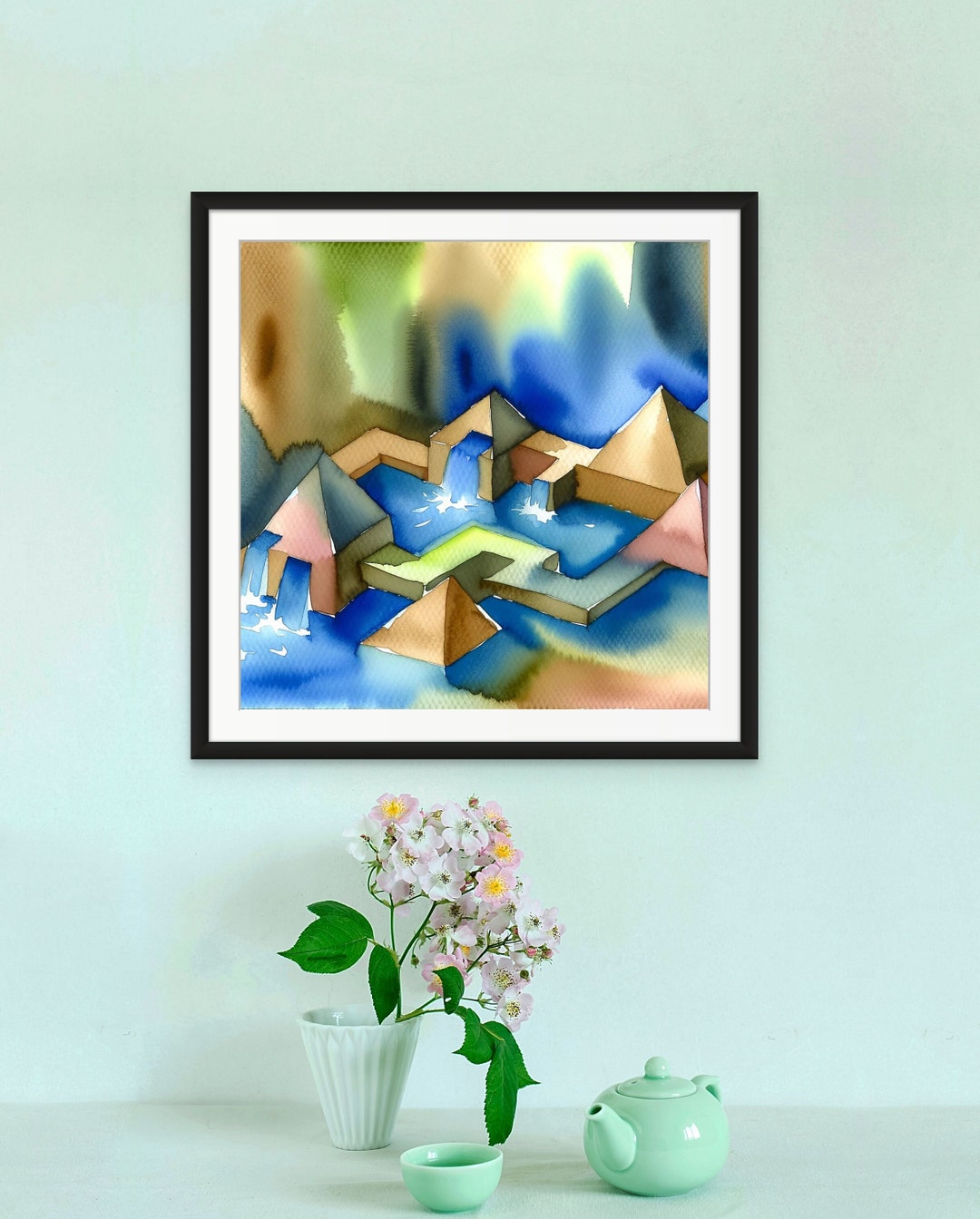 Flow Polygon Collection ultra HD Premium Giclée Art Print Large ...