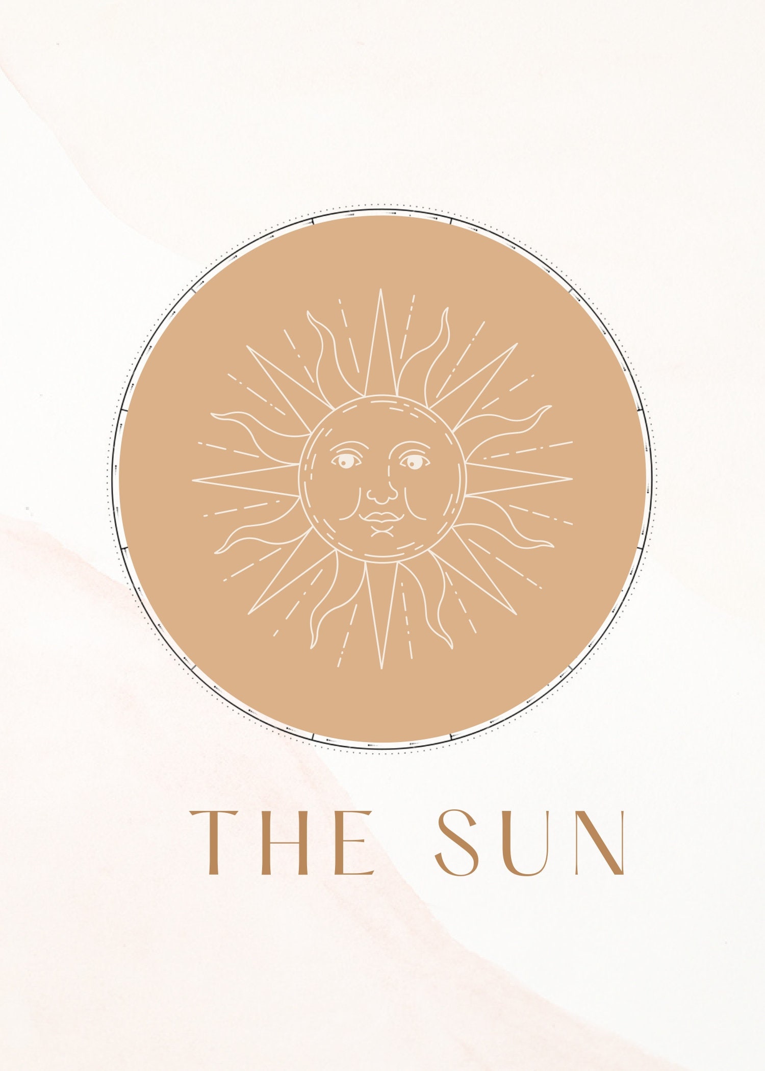 Abstract Sun Poster, Mid Century Sun Print Wall Art, Boho Sun Wall Art ...