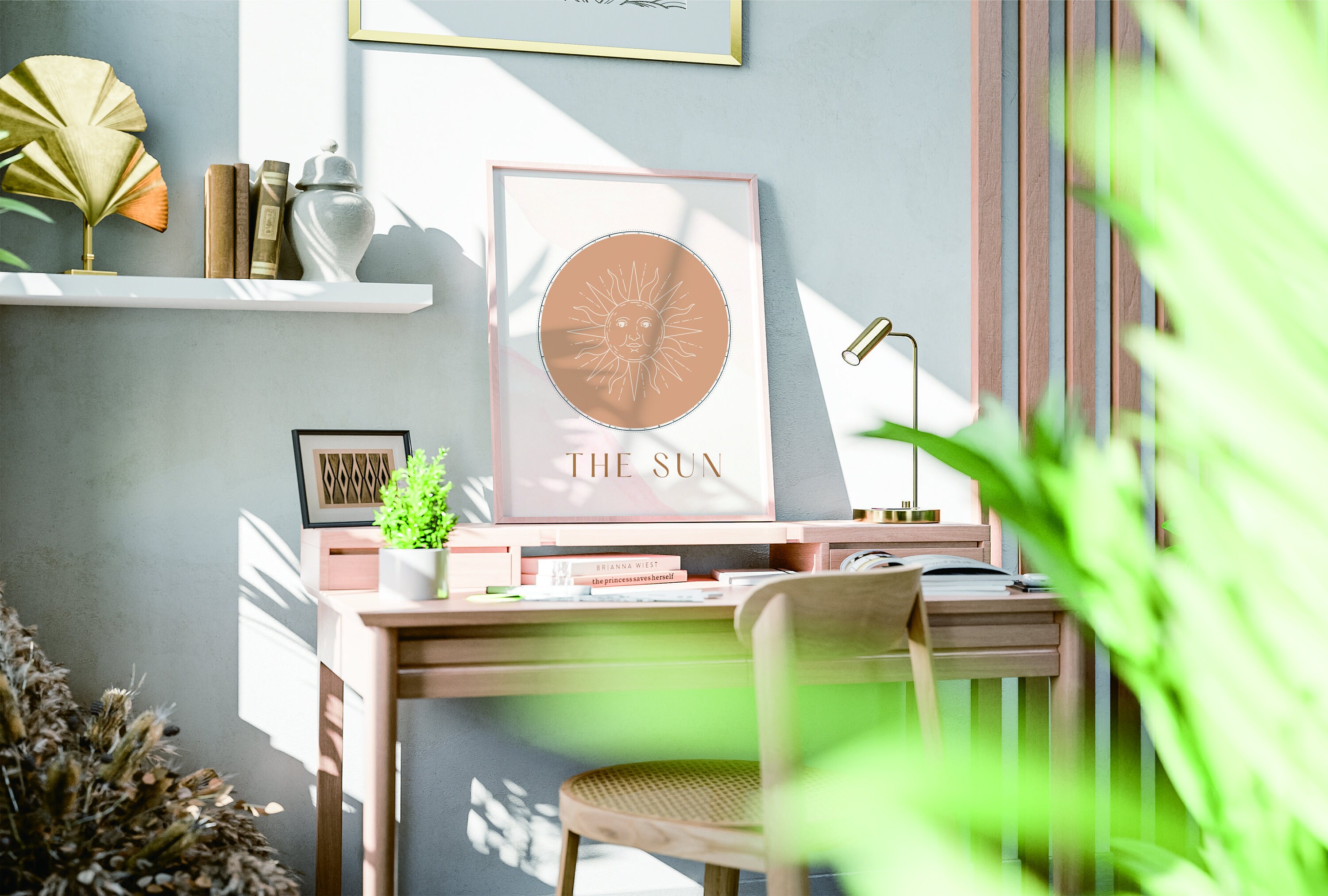 Abstract Sun Poster, Mid Century Sun Print Wall Art, Boho Sun Wall Art ...