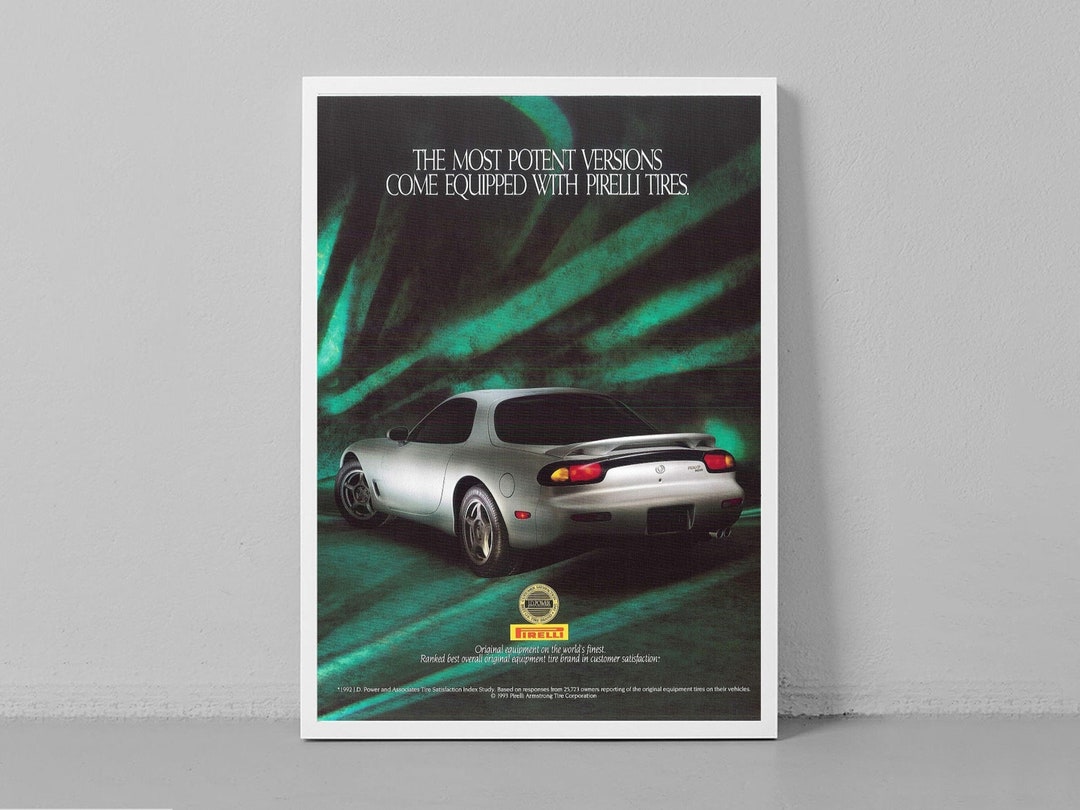 Mazda RX-7 Wankel Rotary Veilside History Retro Vintage Wall Art CANVAS ...