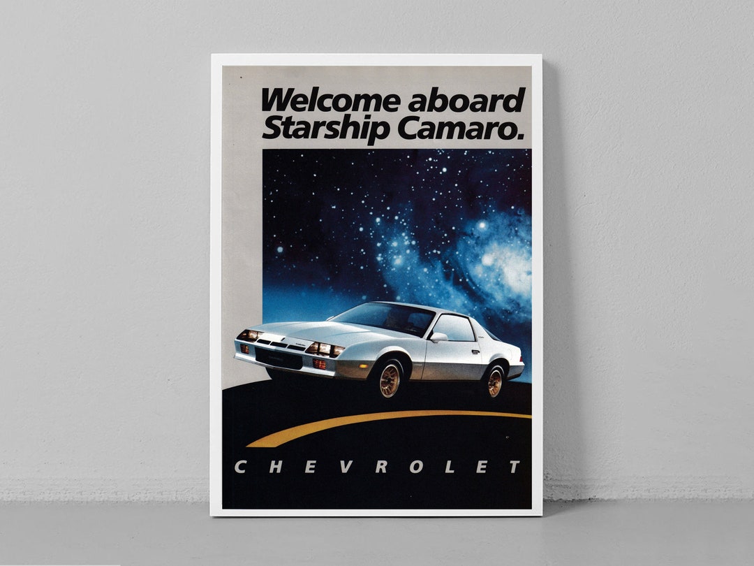 1984 Chevrolet Camaro Vintage Poster Wall Art CANVAS Poster Painting ...