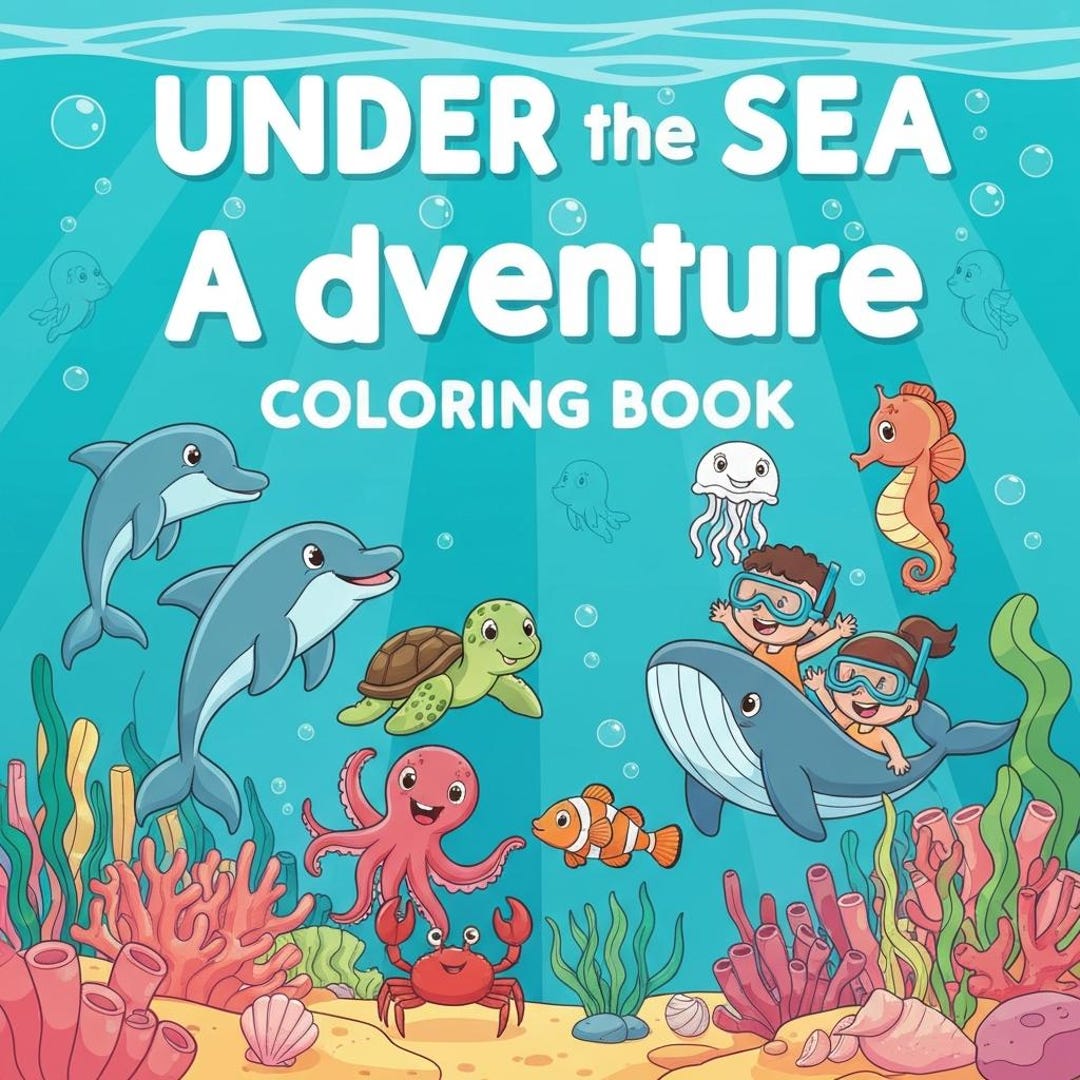 Under the Sea Adventure -ocean Animals Coloring Book|toddler ...