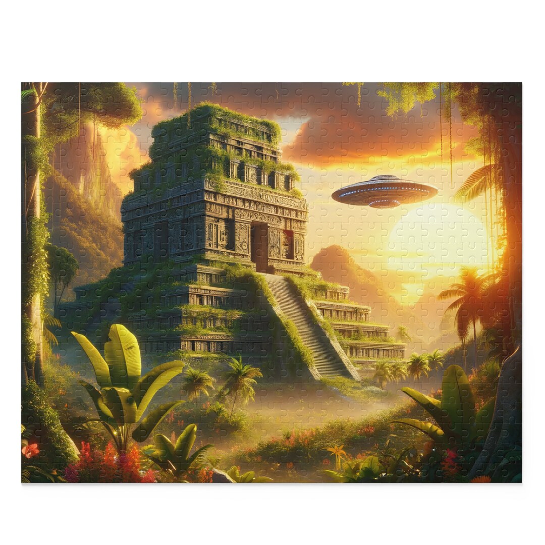 Ancient Ufo Aliens Puzzle Jigsaw Gift 500-piece Adult Puzzle Ufo Alien ...