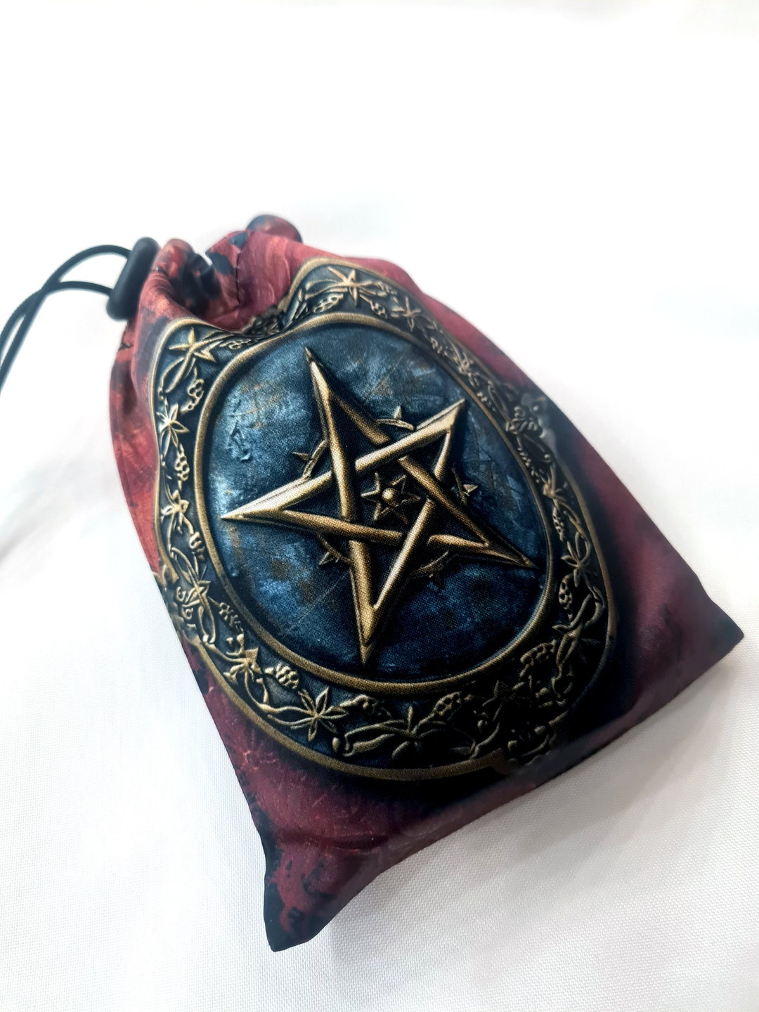 Tarot Card Bag Golden Pentacle, Tarot Pouch Satin, Drawstring Pouch ...