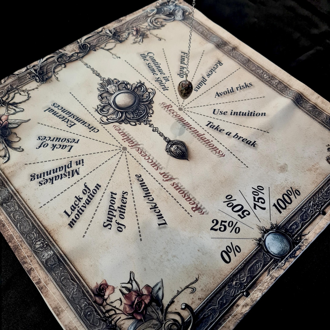 Pendulum Cloth "connection to the Subconscious", 16 Inches Heavy Satin ...