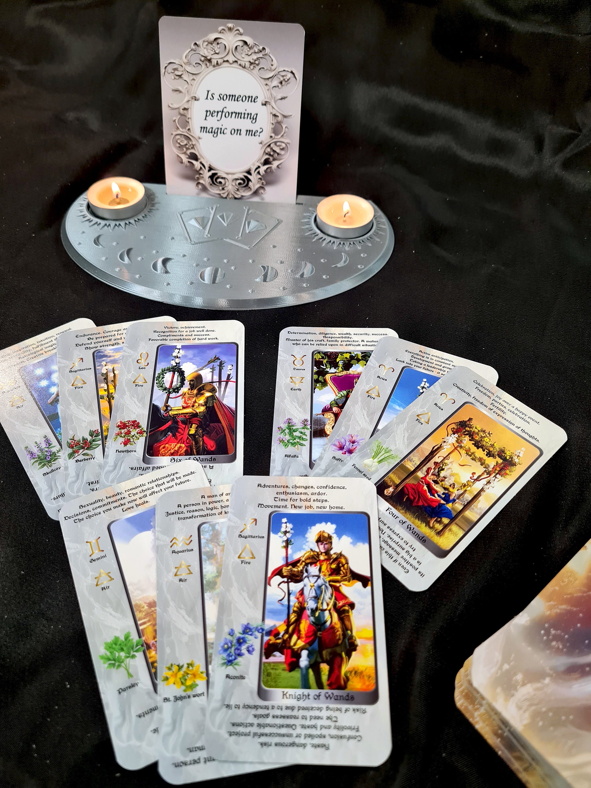 Witches Tarot Deck for Beginners, Tarot Keywords and Herbs, Tarot Cheat ...