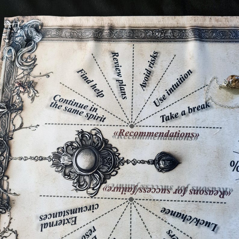 Pendulum Cloth "connection to the Subconscious", 16 Inches Heavy Satin ...