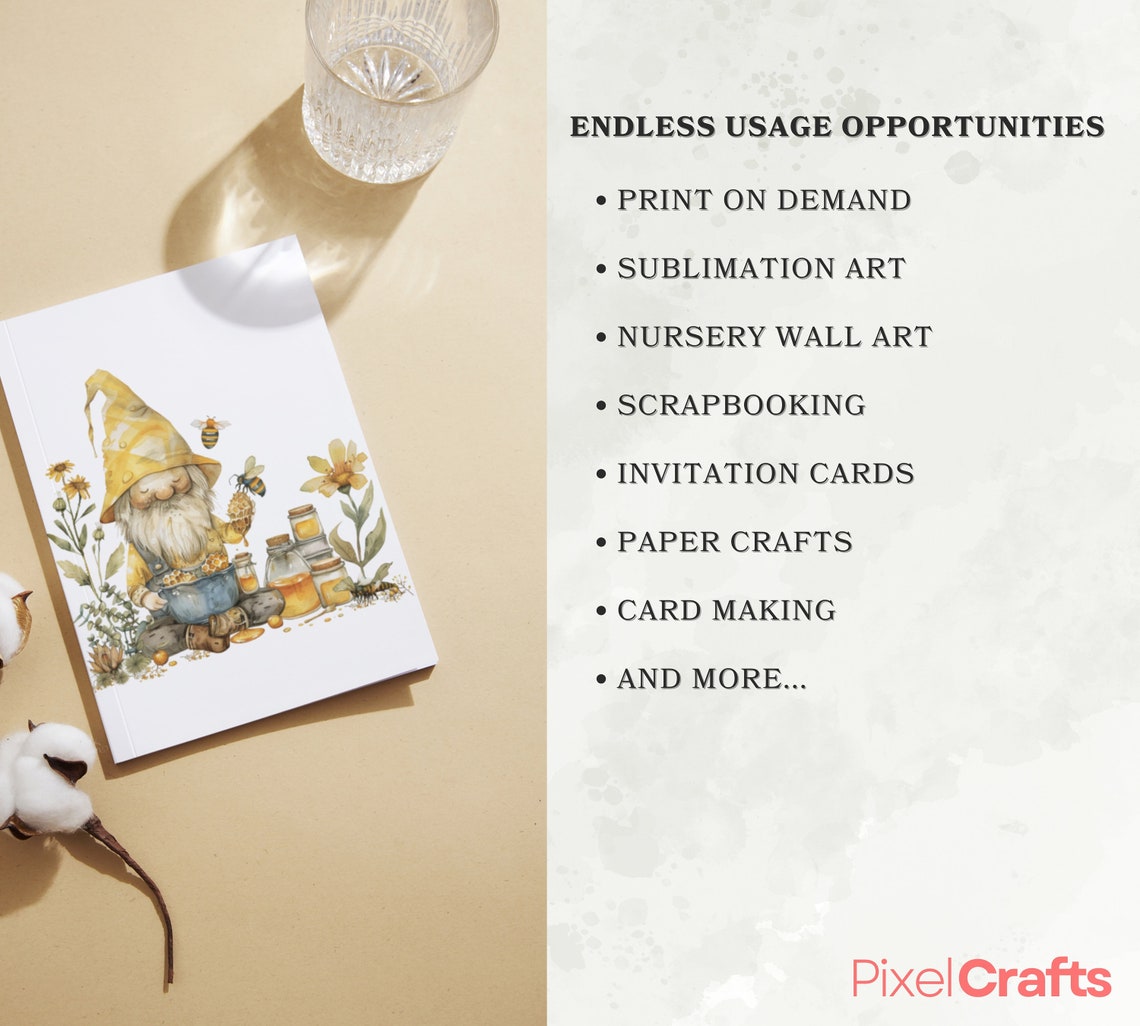 Watercolor Bee Gnome Clipart, Spring Gnomes Png, Gnome Graphics, Gnome ...